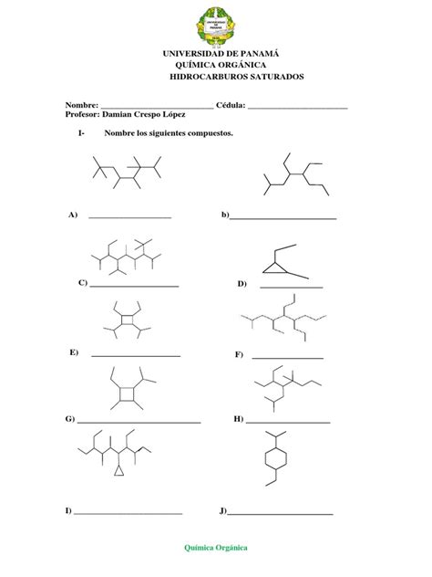 Práctica De Hidrocarburos Saturados Pdf