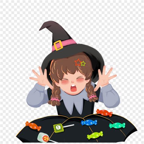 할로윈 마녀 Png 일러스트 무료 다운로드 Lovepik