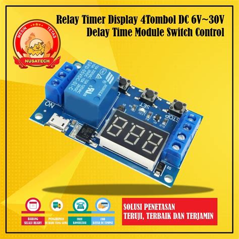 Jual Relay Timer Display 4Tombol DC 6V 30V Delay Time Module Switch Control Shopee Indonesia