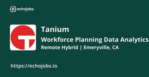 Tanium Is Hiring Workforce Planning Data Analytics Intern Summer 2024