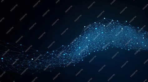 Premium Photo Abstract Geometric Figure Made Of Digital Particles Network Connection Big Data