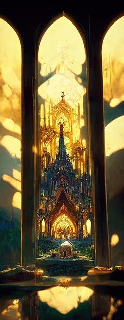 Premium Photo A Window In The Castle