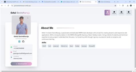 Gokul Govindharaju On Linkedin Webdevelopment Portfolio Tech