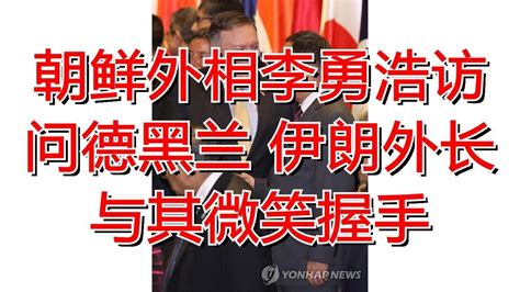 朝鲜外相李勇浩访问德黑兰 伊朗外长与其微笑握手 Youtube