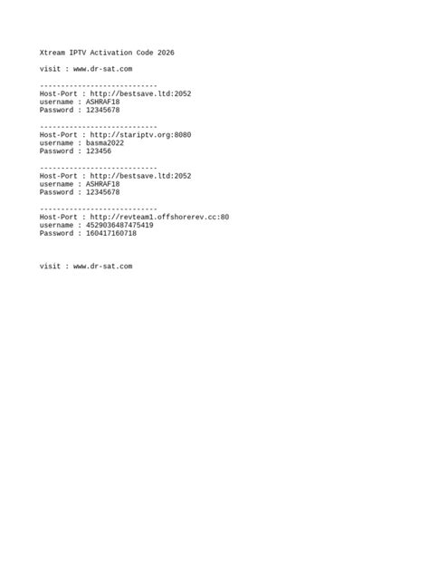 Xtream Iptv Activation Codes 2026 Pdf Technology And Engineering