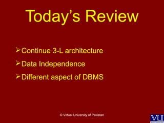 Database Management Systems Cs403 Power Point Slides Lecture 04 PPT
