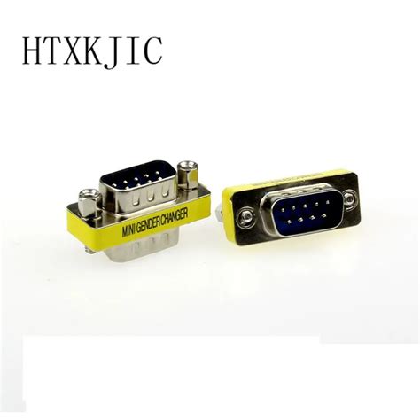 RS Pin Male To Male Gender Changer Converter PC Extension Adapter In Computer Cables