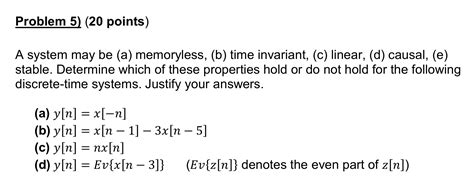 Solved Problem 5 20 Points A System May Be A