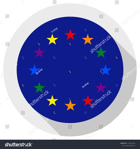 유럽 연합 Lgbt 플래그 흰색 배경에 스톡 벡터로열티 프리 1778256356 Shutterstock