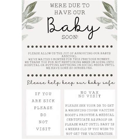 Newborn Visitor Instructions Printable Practical And Vrogue Co