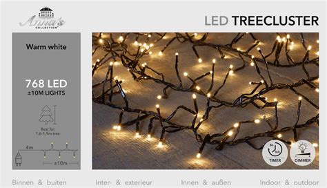 Led Lichterkette Cluster Für Außen 10m Warmweiß 768 Leds Dimmer Timer
