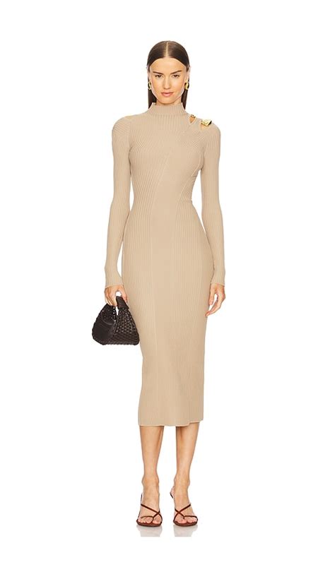 Cult Gaia Alyssa Knit Dress In Fog Revolve