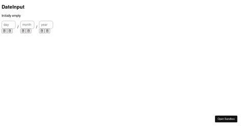 React Date Input Examples CodeSandbox