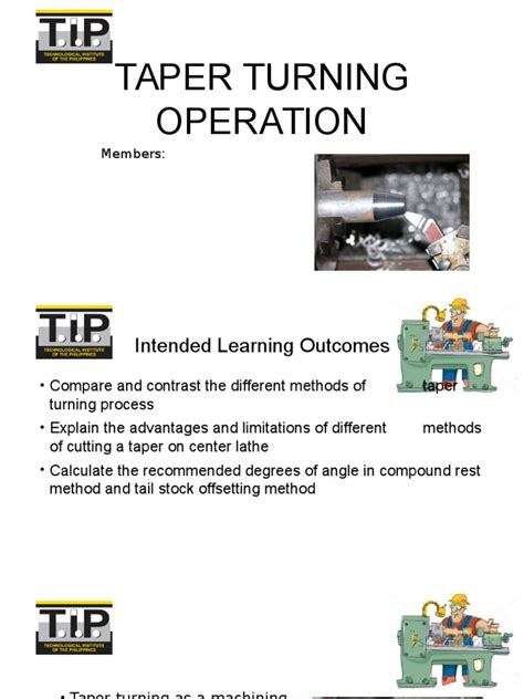 Taper Turning Operation Pdf Machines Equipment