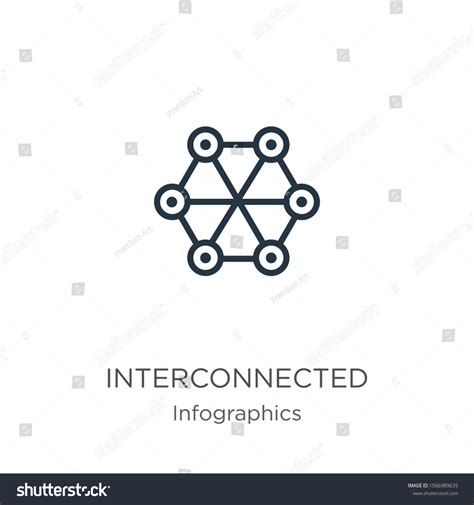 Interconnected Icon Vector Trendy Flat Interconnected Stock Vector Royalty Free 1566989635