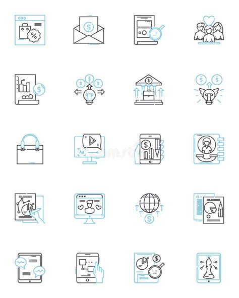 Email Advertising Linear Icons Set Newsletter Spam Campaign Database Subscriber Opt In