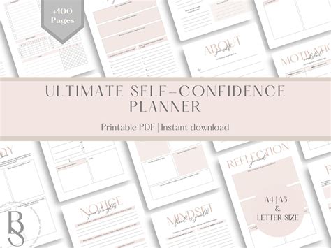Self Confidence Planner Self Confidence Printable Self Confidence
