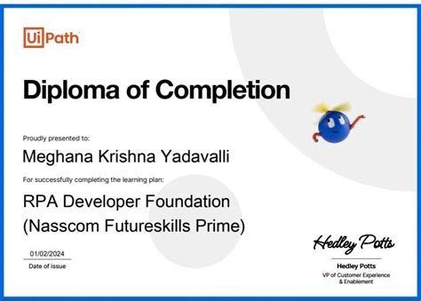 meghana krishna yadavalli on linkedin uipath coursecompletion rpa