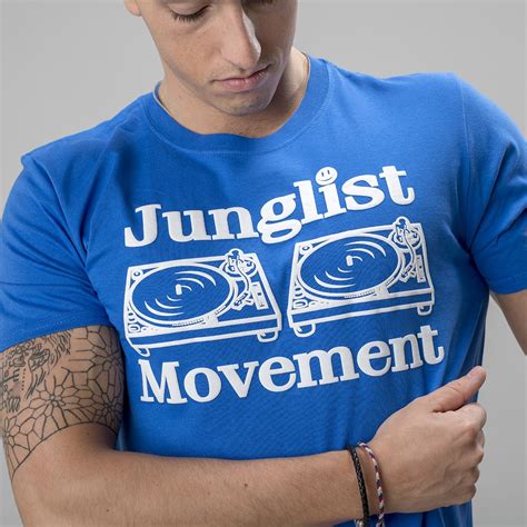 Junglist Movement T Shirt In Blue Jungle T Shirt Junglist Network