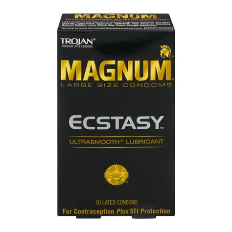 Save On Trojan Magnum Ecstasy Latex Condoms Ultrasmooth Lubricant Large