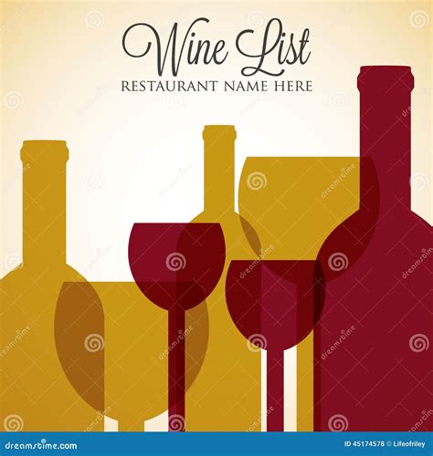 Weinliste vektor abbildung Illustration von glas getränk