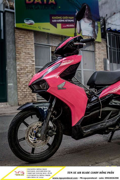 Tem Xe Air Blade Candy Hồng Phấn Nguyễn Decal Chuyên Dán Keo Xe