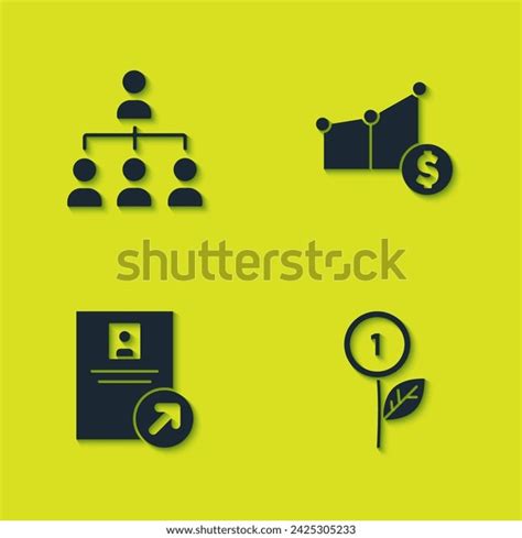 Set Hierarchy Organogram Chart Dollar Plant Stock Vector Royalty Free 2425305233 Shutterstock