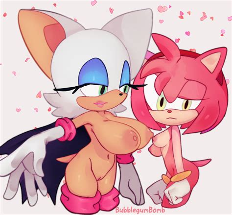 Rule 34 Amy Rose Anthro Bat Bent Over Big Breasts Blush Bodily Fluids