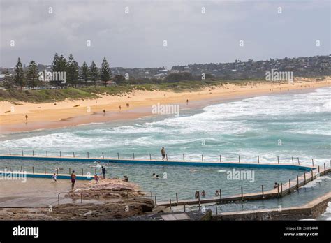 Curl Curl Beach Sydney And The Public Beach Swimming Pool In South Curl