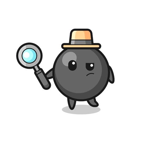 Premium Vector Dot Symbol Detective Character Is Analyzing A Case