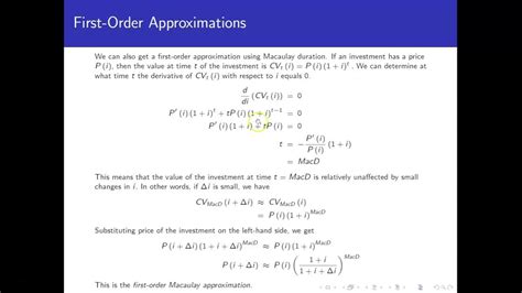 First Order Approximation Youtube