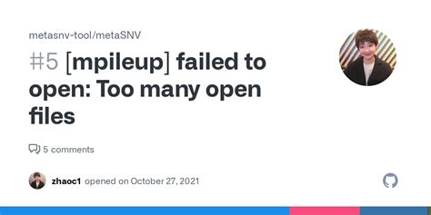 Mpileup Failed To Open Too Many Open Files · Issue 5 · Metasnv Tool