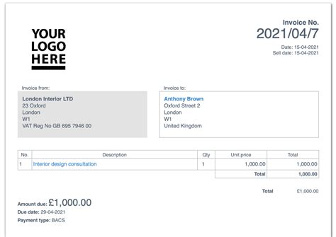 Image Of Invoice Template Parahyena