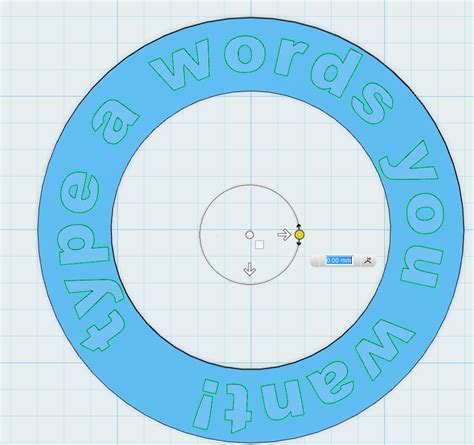 굿씨네의 사는 이야기 wrap text around a circle in 123d design