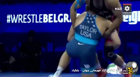 لحظه جنجالی از کشتی حسن یزدانی و تیلور در مسابقات کشتی آزاد جهان بلگراد