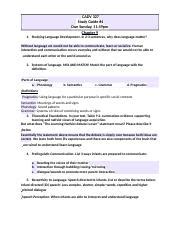 Importance Of Language Development In Communication And Course Hero