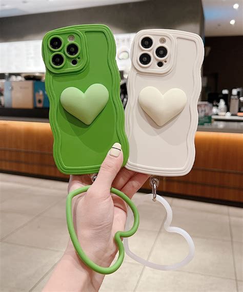 행온택 하트 링 스트랩 입체 파츠 웨이브 실리콘 범퍼 삼성 갤럭시 S24 S23 S22 S21 울트라 플러스 아이폰15 아이폰14 아이폰13 아이폰12 프로 맥스 케이스