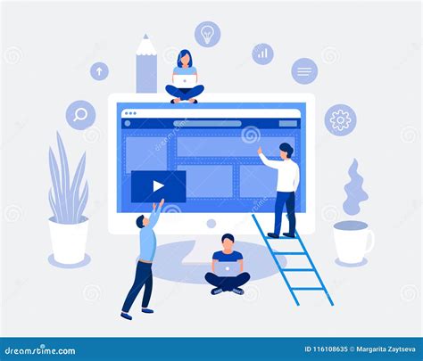 Web Development Design Concept Stock Vector Illustration Of Construction Flat 116108635