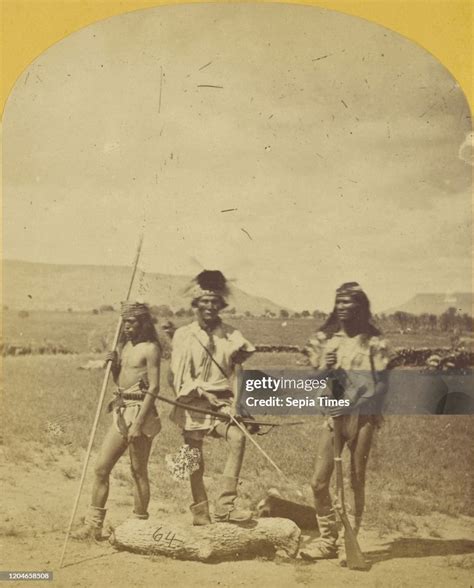 Apache Indians As They Appear Ready For The War Path Timothy H