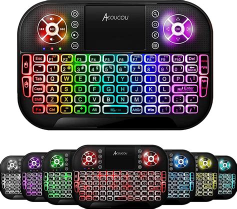Mini 2 4ghz Backlit Wireless Keyboard Touchpad For Android Tv Box Pc 7