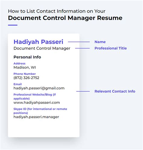Document Control Manager Resume Examples And Templates