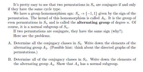 Solved This is a problem about permutation groups. First, | Chegg.com