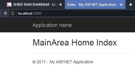 Getting Started With Area In ASP NET MVC
