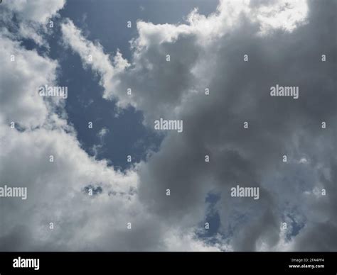 Cumulonimbus Cloud Formations On Tropical Blue Sky Nimbus Moving