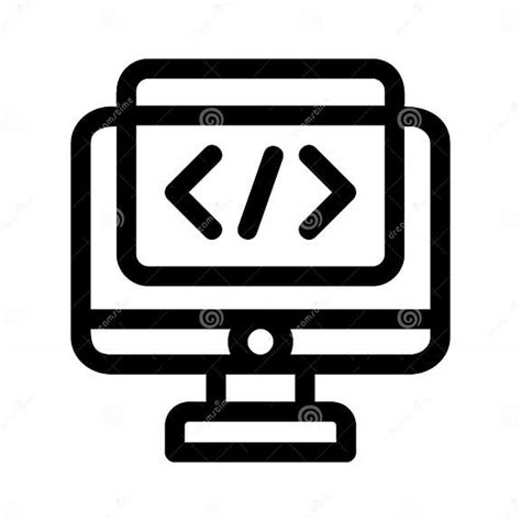 Icône De Codage Ou Logo Symbole De Signe Isolé Illustration Vectorielle