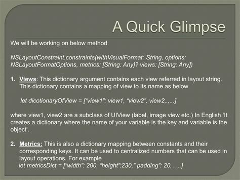 Visual Formatting Language In Ios Ppt