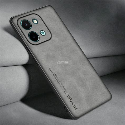 Vantime For Vivo Y28 4G Case PU Leather Slim Matte Hard Back Cover