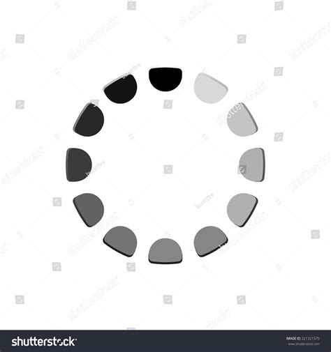 Segmented Preloader Buffer Shape Progress Indicator Stock Vector