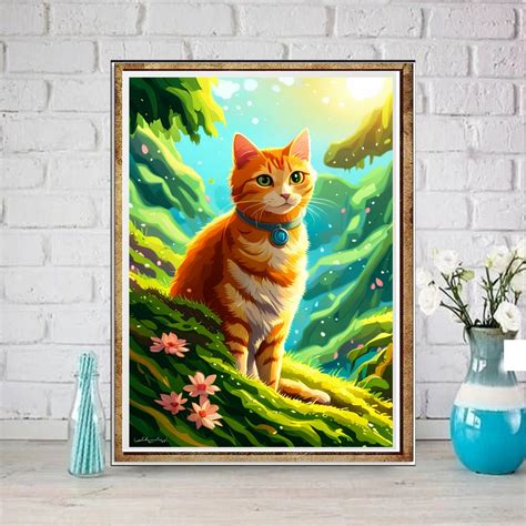 Tabby Cat Poster Tabby Cat Wall Art Tabbycat Print Tabby Cat