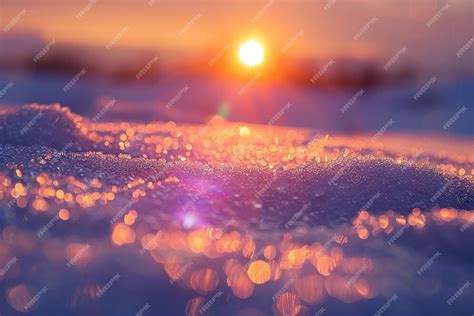 Sunlight Diffraction On Snow Premium Ai Generated Image